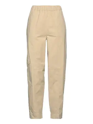 GANNI Organic Cotton Blend Cargo Pants - Beige