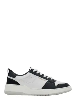 FERRAGAMO Panelled Leather Sneakers - White