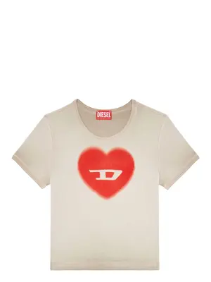 DIESEL® T-ele Cotton T-shirt - Neutrals