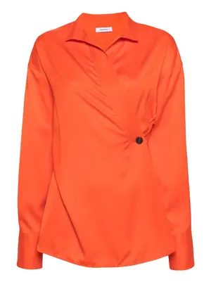 FERRAGAMO Wrap-design Blouse - Orange