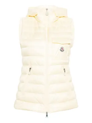 Moncler Glygos Hooded Puffer Gilet - Yellow