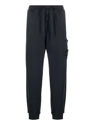 Stone Island Compass-badge Cotton Track Pants - Blue