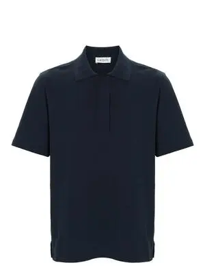 LANVIN Short-sleeve Cotton Polo Shirt - Blue