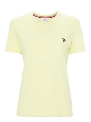 Paul Smith Zebra-patch Cotton T-shirt - Yellow