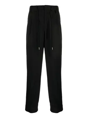 Sacai Drawstring-fastening Tapered Trousers - Black
