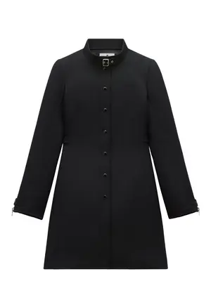 COURREGES Buckle-strap Twill Coat - Black