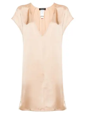 Fabiana Filippi Beaded Trim Satin Tunic - Pink