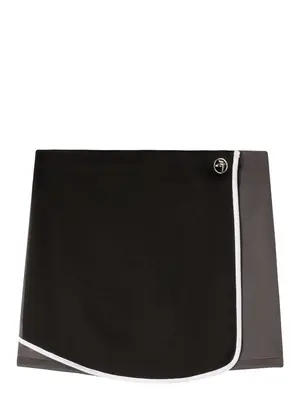 AMBUSH Layered Pleated Miniskirt - Black