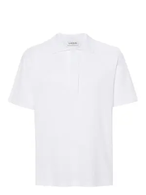 LANVIN Short-sleeve Cotton Polo Shirt - White