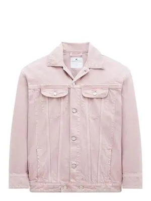 COURREGES Notched-collar Denim Jacket - Pink
