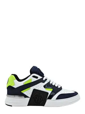 Philipp Plein Mix Logo-patch Sneakers - Blue
