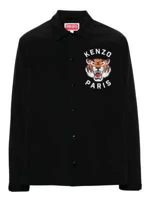Kenzo Tiger-print Water-repellent Jacket - Black