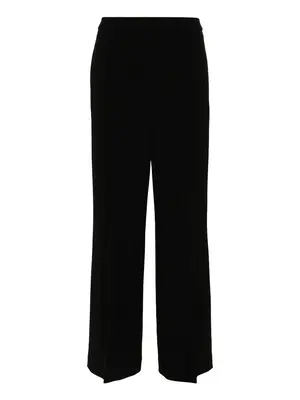 Theory Mid-rise Wide-leg Trousers - Black