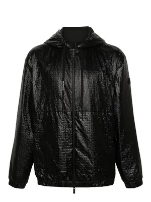 Moncler Logo-embossed Hooded Jacket - Black