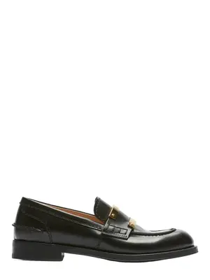 N°21 Logo-plaque Panelled Loafers - Black