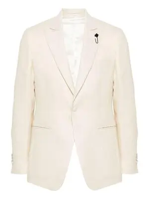 LARDINI Single-breasted Blazer - Neutrals