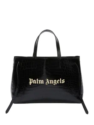 Palm Angels 24/7 Leather Tote Bag - Black