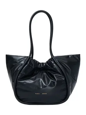 Proenza Schouler Ruched Leather Tote Bag - Black