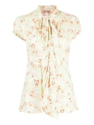 N°21 Floral-Print Tie-Fastening Shirt