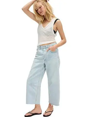 Citizens Of Humanity Ayla Raw Hem Crop Jeans - Sailor