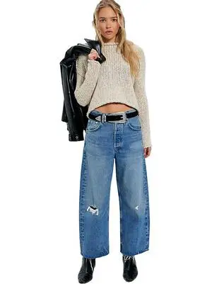 Citizens Of Humanity Ayla Raw Hem Crop Jeans - Solano