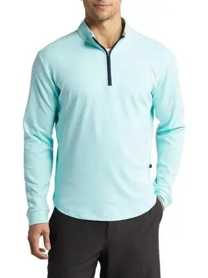 SWANNIES Emery Quarter-zip Golf Pullover - Aqua