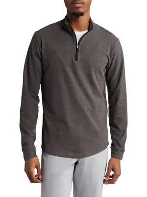 SWANNIES Swannies Emery Quarter-Zip Golf Pullover Charcoal