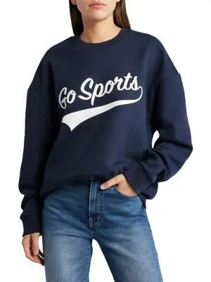 FAVORITE DAUGHTER Go Sports Sweatshirt - Navy