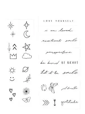 INKED BY DANI Forever Favorites Temporary Tattoos - Black