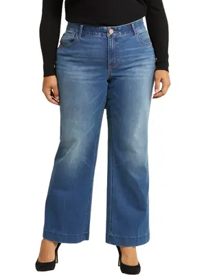 Wit & Wisdom Wit & Wisdom 'ab'solution High-Waist Wide-Leg Jeans Blue