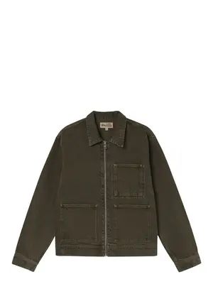 StÜssy Denim Zip Work Jacket - Green