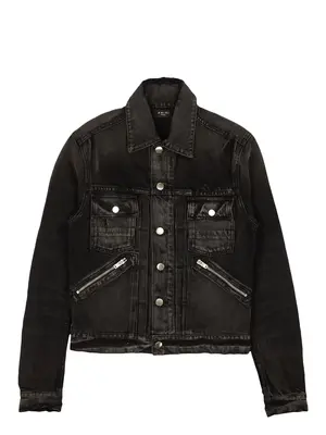 Amiri Core Double Slanted Trucker Jacket - Black