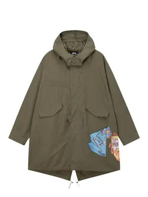 StÜssy Goldie Fishtail Parka - Green