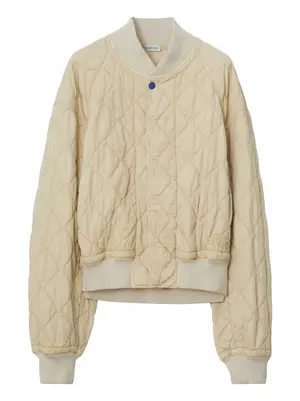 Burberry Quilted Bomber Jacket - Neutrals