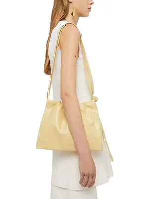 JIL SANDER Small Leather Shoulder Bag - Yellow