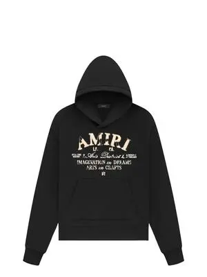 Amiri Logo-print Cotton Hoodie - Black