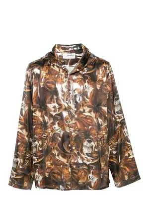 ACNE STUDIOS Acne Studios Graphic-Print Lightweight Hooded Jacket