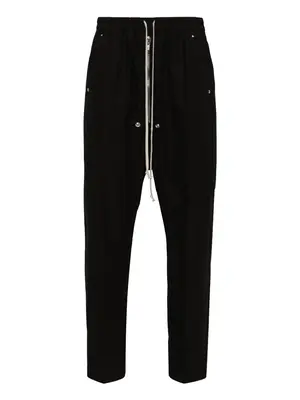 Rick Owens Tapered Drop-crotch Trousers - Black