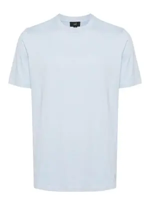 Dunhill Logo-embroidered Cotton T-shirt - Blue