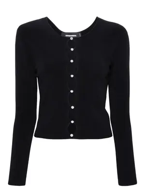 Dsquared2 Pearl-embellished Knit Top - Black