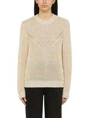 Isabel Marant Recycled Polyester Crew Neck Jumper - Beige