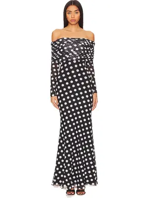 AFRM Thelma Maxi Dress - Diagonal Dot
