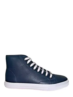 Gucci Leather High-top Sneakers - Blue