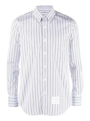 Thom Browne Striped Poplin Shirt - White