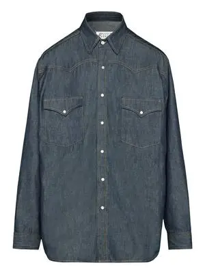 MAISON MARGIELA Long-sleeve Denim Shirt - Blue