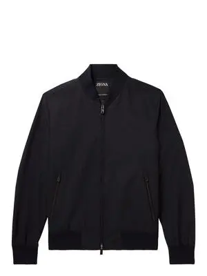 Zegna Wool-shell Bomber Jacket - Black