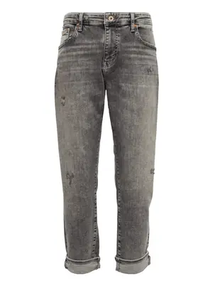 Ag Ex-boyfriend Mid-rise Slim Jeans - Grey