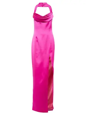 RASARIO Satin Gown - Pink