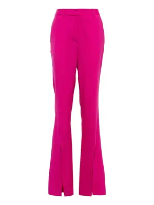 Giuseppe Di Morabito Mid-rise Flared Wool-blend Pants - Pink