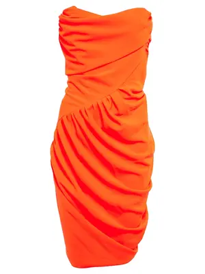 VIVIENNE WESTWOOD Draped Crêpe Corset Minidress - Orange